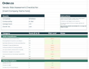 The Essential Vendor Risk Management Checklist | Order.co