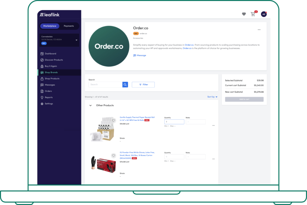 LeafLink Integration | Spend management made easy | Order.co