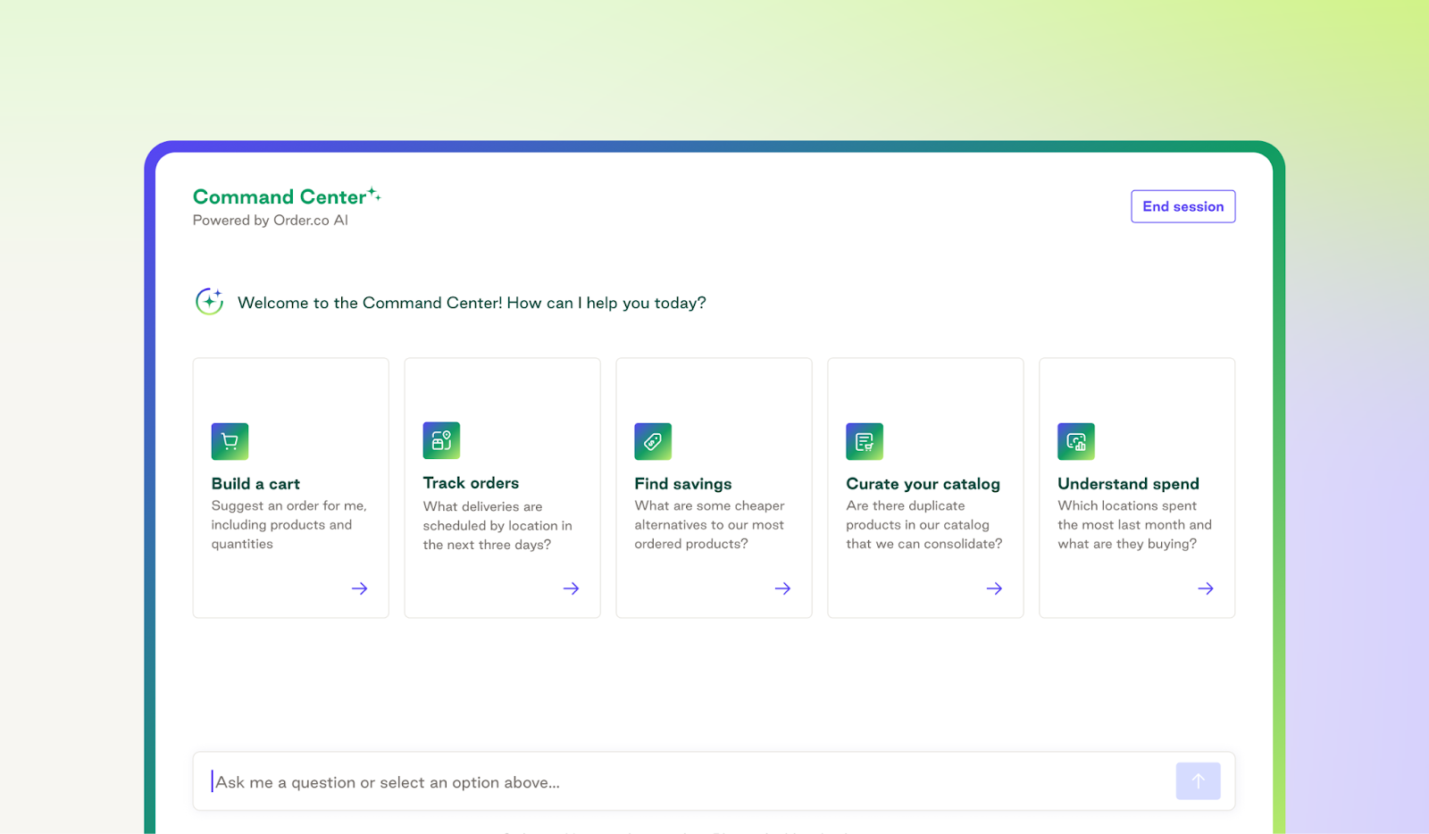 Introducing the Order.co AI Command Center (beta) | Order.co